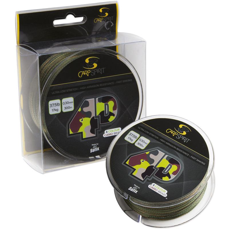Carp Spirit 4-D - Camo Braid - 1000m - 0.30 - 37.5Lb