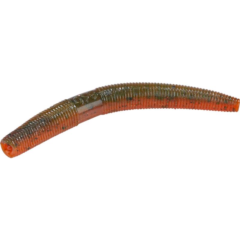 Balzer Ned Rig Sausage, 5cm, Green Pumpkin-Amber Red