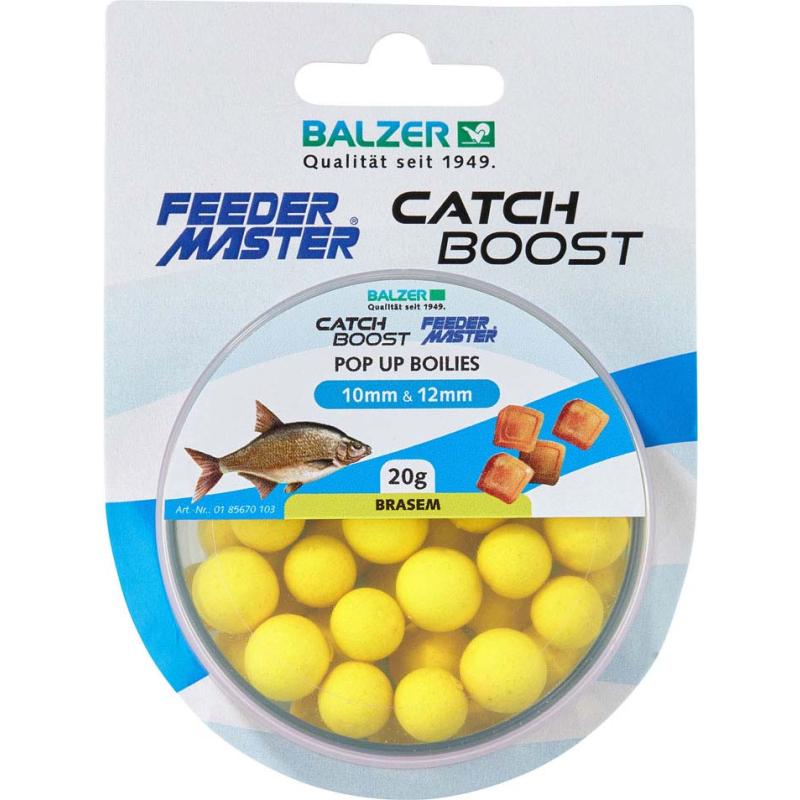 Balzer Pop-Up Boilies 10mm und 12mm gemischt, Gelb-Brasem